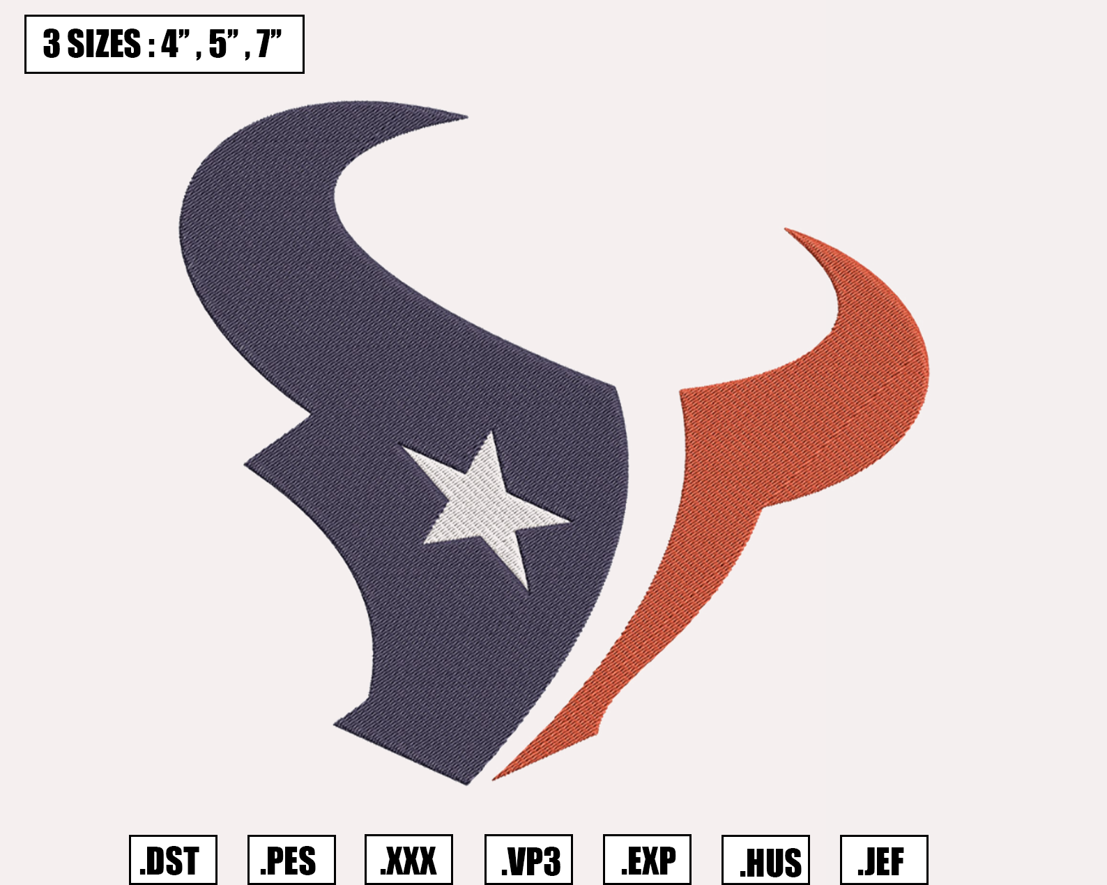 Houston Texans Logo Embroidery Designs File, Houston Texans - Inspire ...