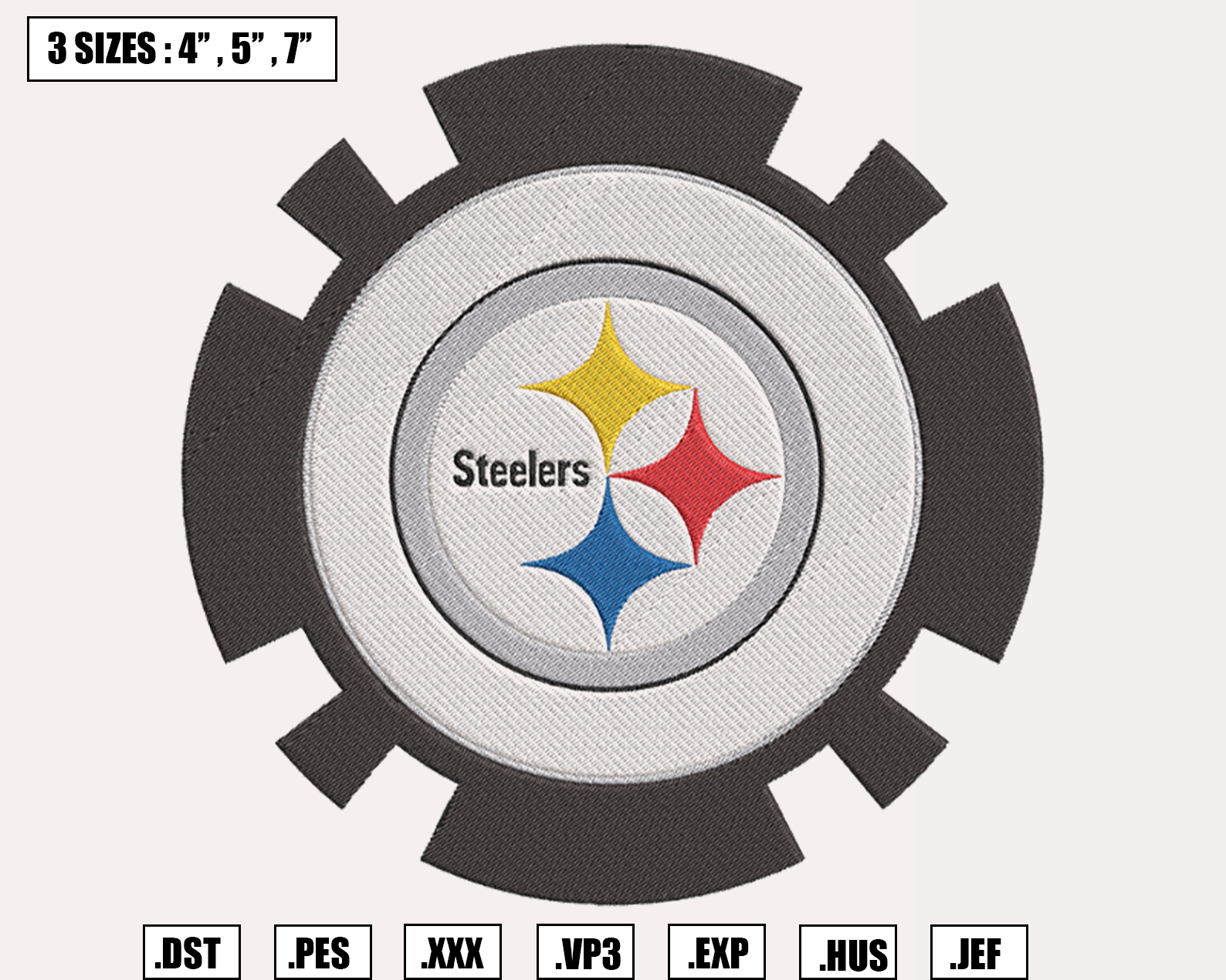 Logo Gear Pittsburgh Steelers Embroidery Designs File, Pitts - Inspire ...