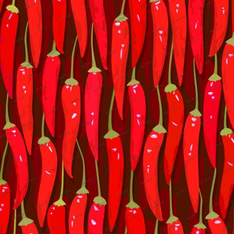 Chili Peppers Seamless Tileable Repeating Pattern | Inspire Uplift