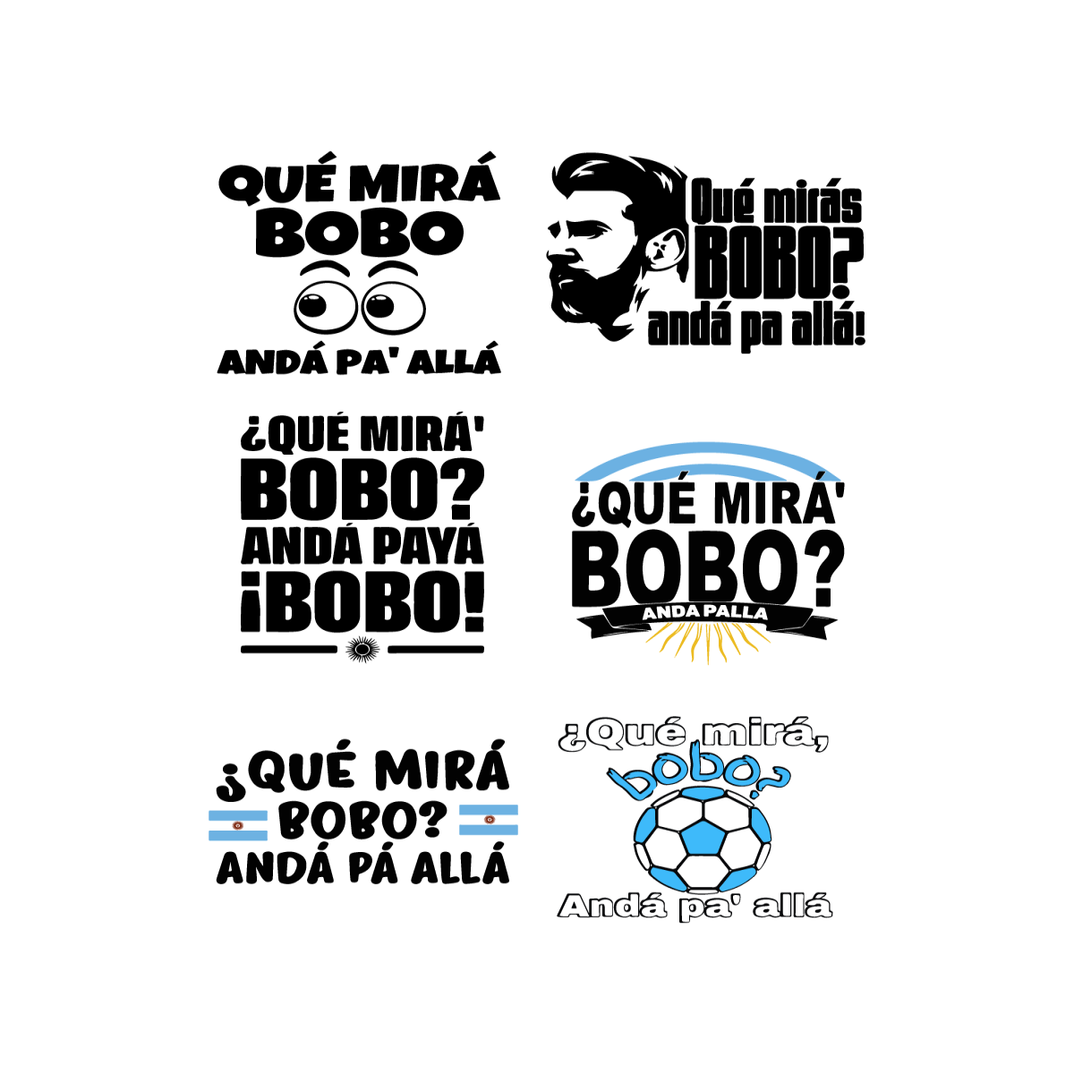 Lionel Messi Argentina Soccer Que Mira Bobo SVG | Inspire Uplift