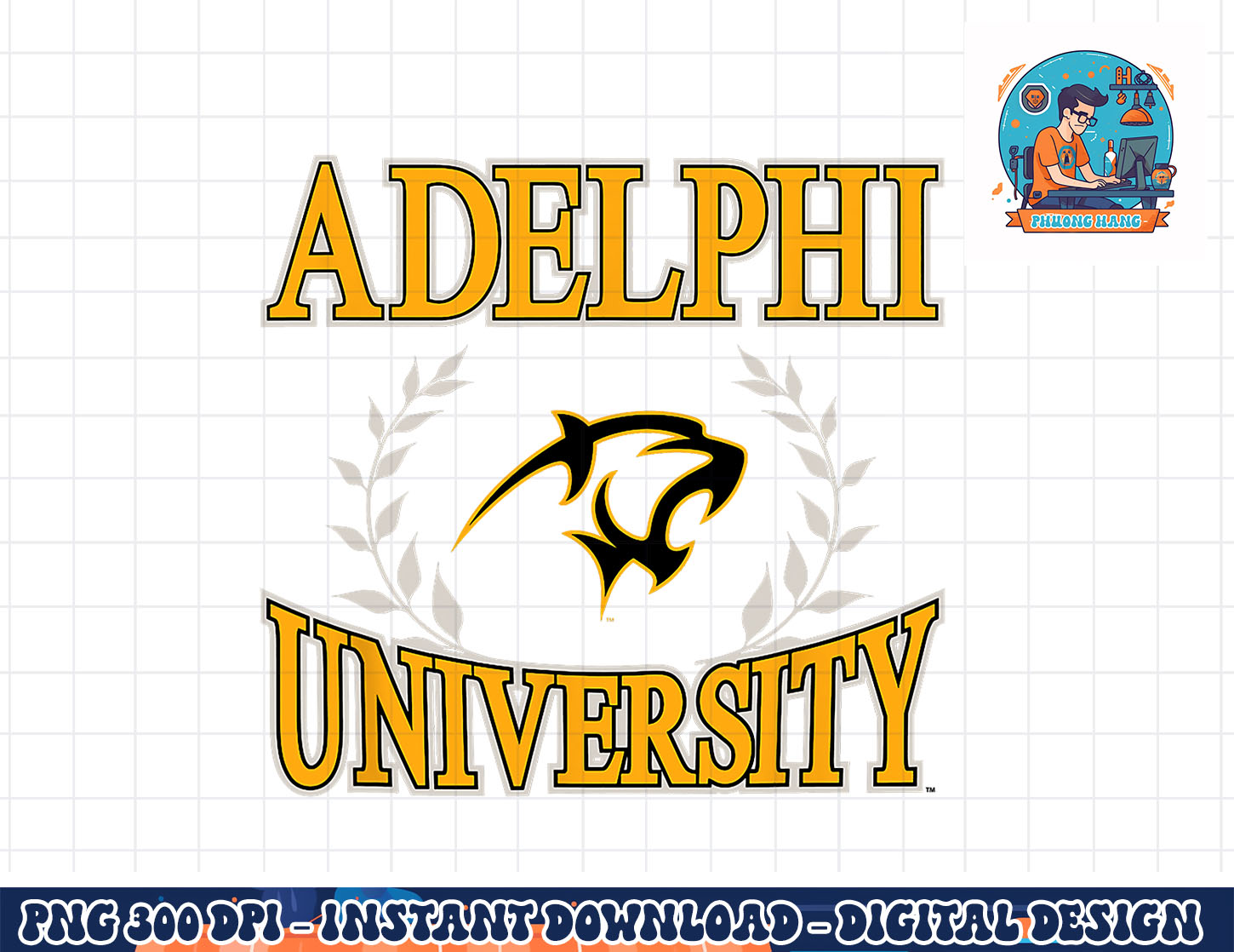 Adelphi Panthers Laurels Officially Licensed png, sublimati - Inspire ...