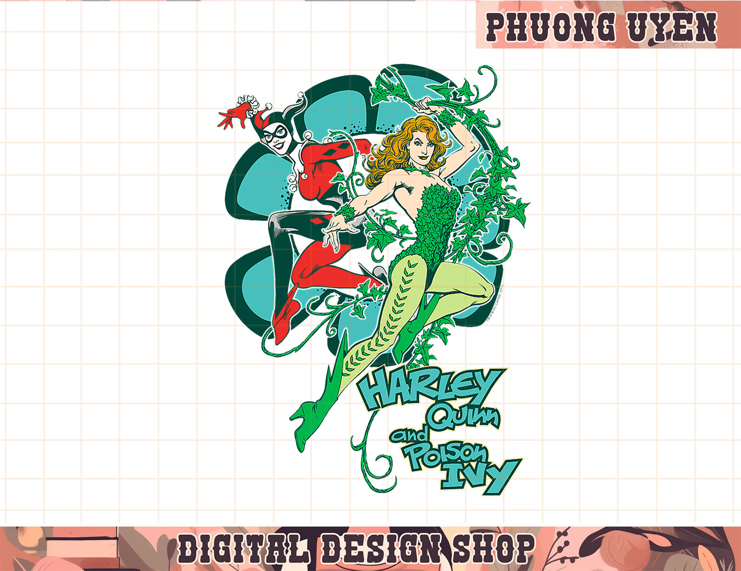 Batman Harley and Ivy png, sublimate | Inspire Uplift