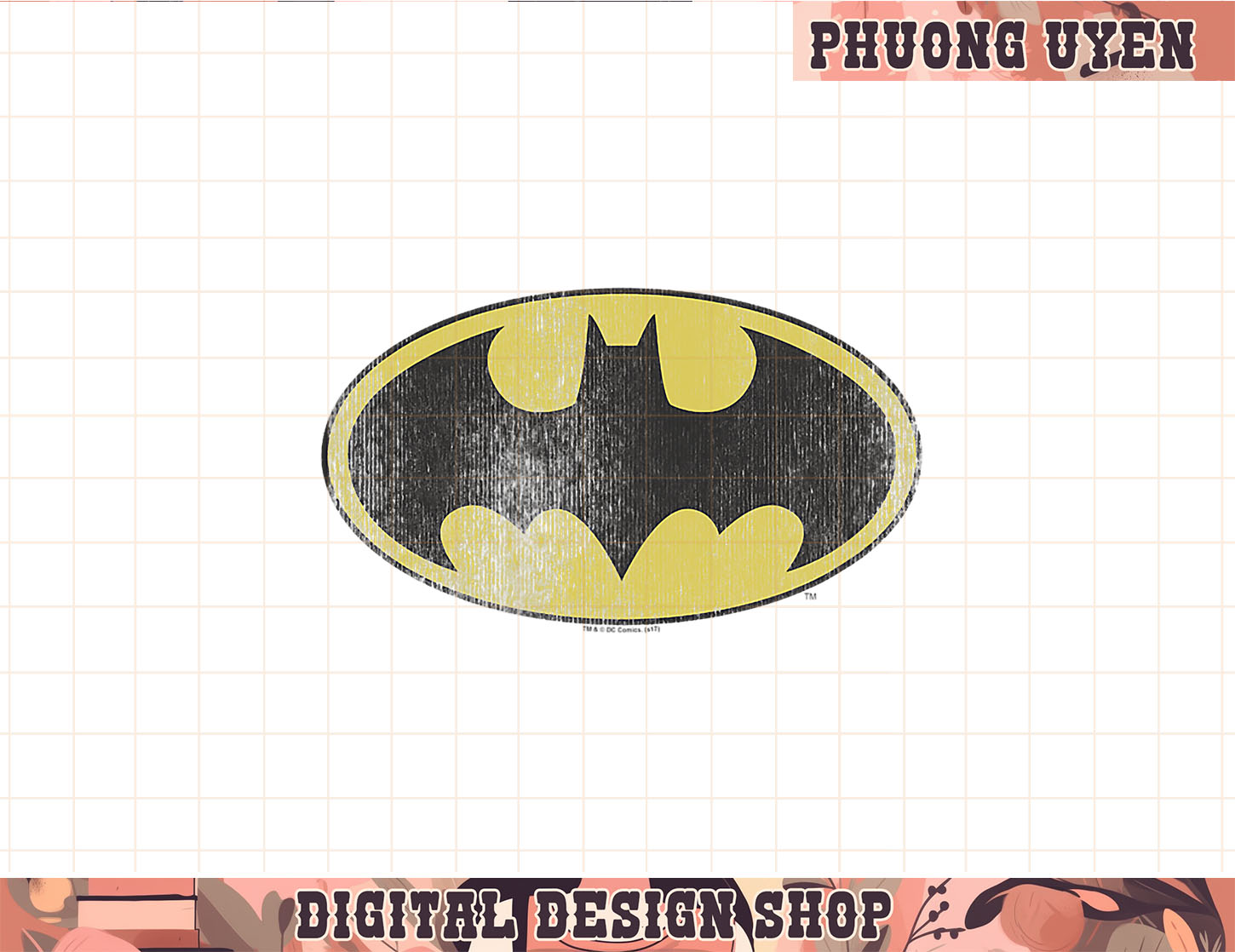 Batman Retro Bat Logo Distressed png, sublimate | Inspire Uplift