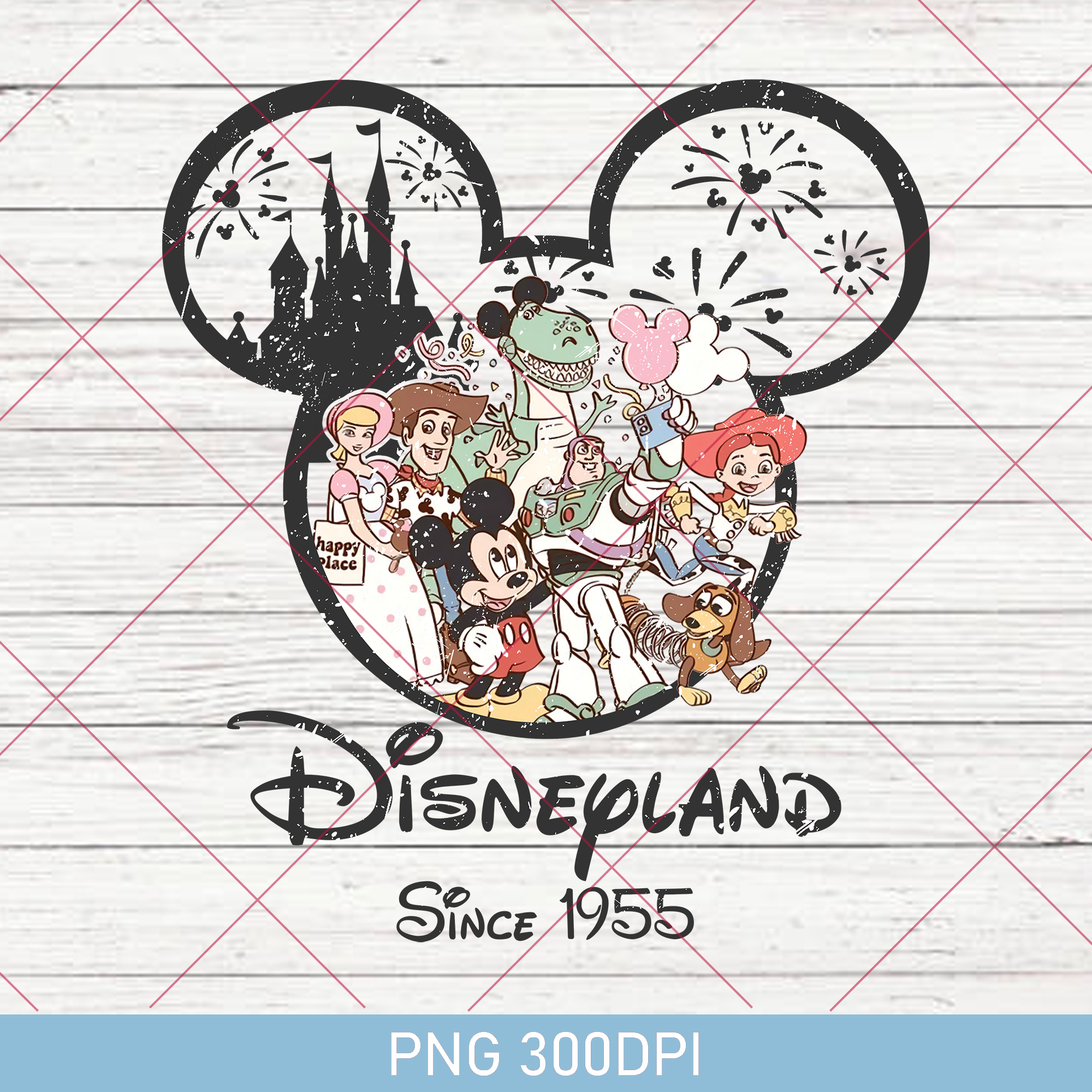 Retro Disneyland Est 1955 California PNG, Disneyland 1955 PN | Inspire ...