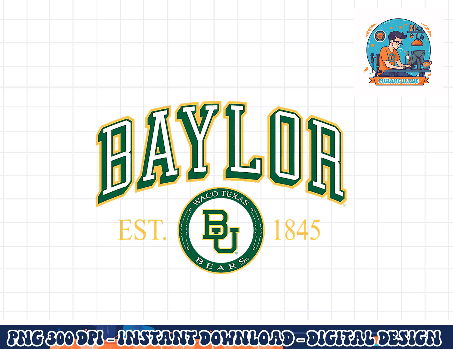 Baylor Bears Seal Logo Officially Licensed png, sublimation | Inspire ...