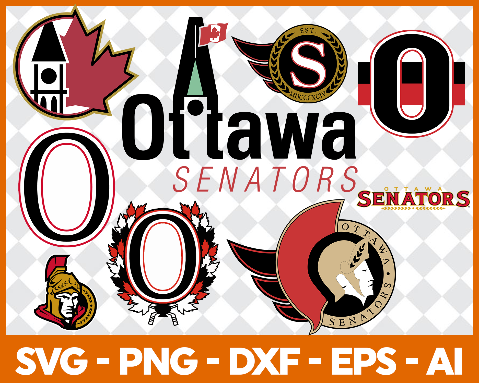 Ottawa Senators Hockey Bundle Svg, Hockey Logo Svg, Hockey S | Inspire ...