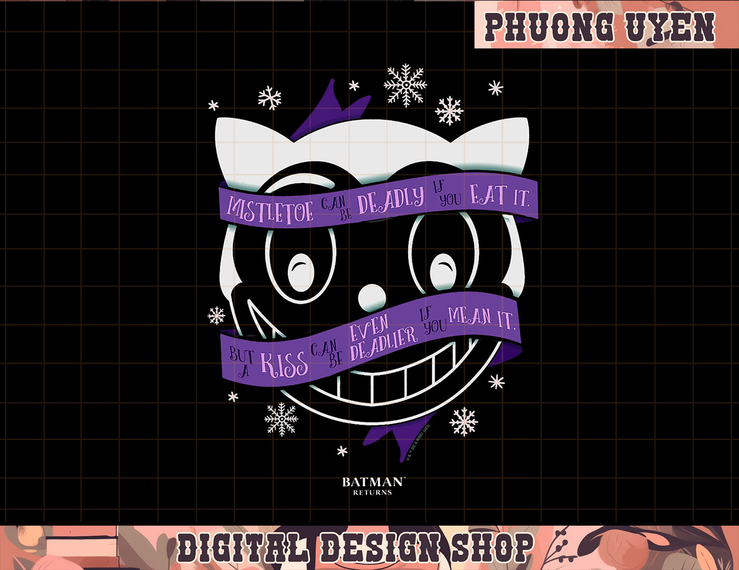 DC Comics Batman Returns Mistletoe Cat png, sublimate | Inspire Uplift