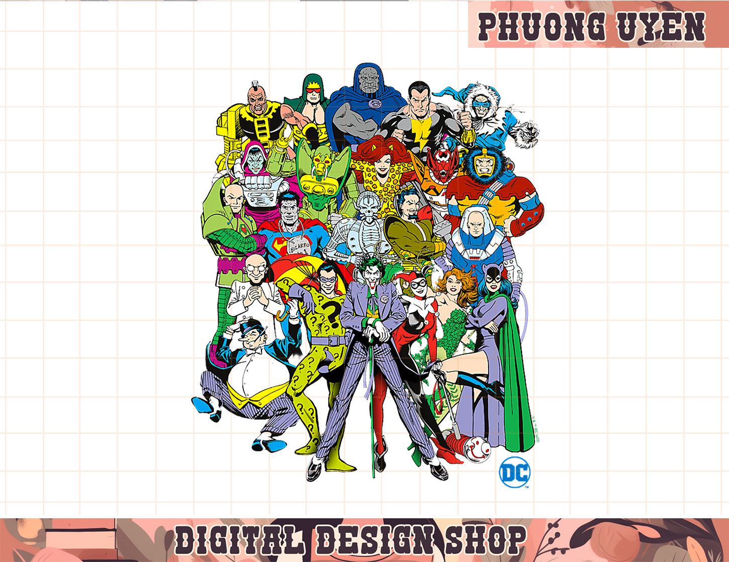 DC Comics Halloween Group Shot Villains Poster png, sublima | Inspire ...