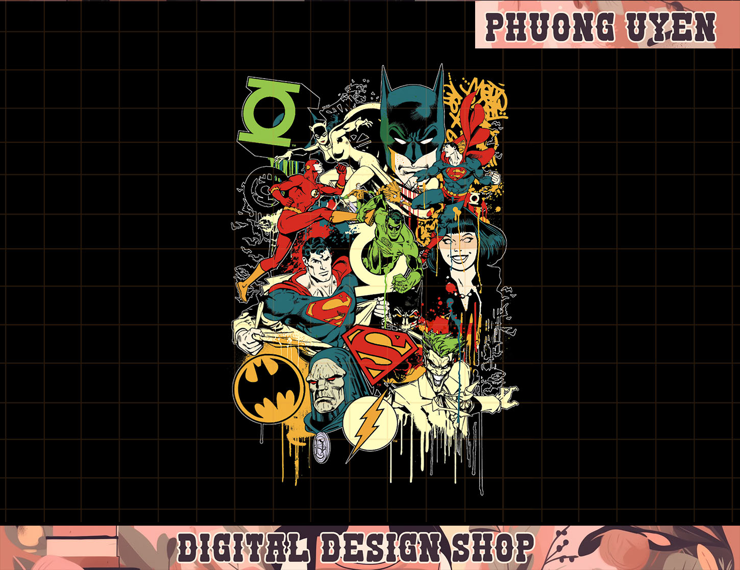 DC Comics Justice League Mashup png, sublimate | Inspire Uplift