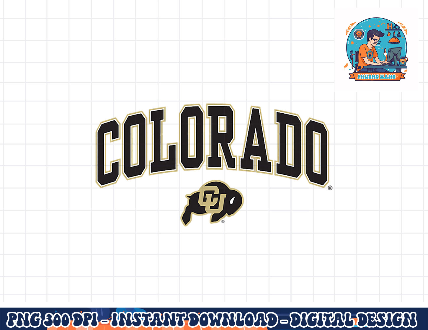 Colorado Buffaloes Womens Arch Over White png, sublimation | Inspire Uplift