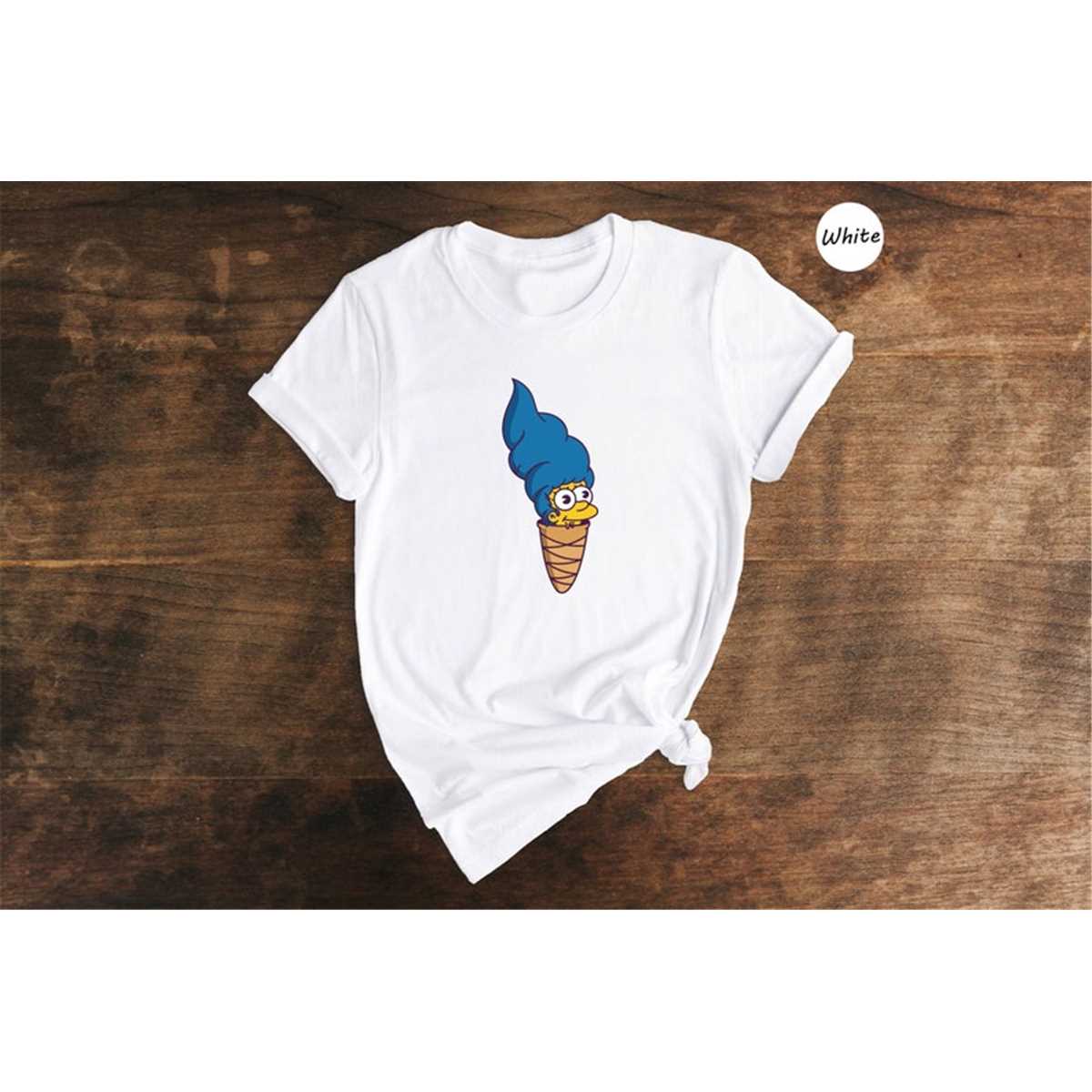 The Simpson Marge Simpson Ice Cream Shirt, Summer Simpsons T | Inspire ...