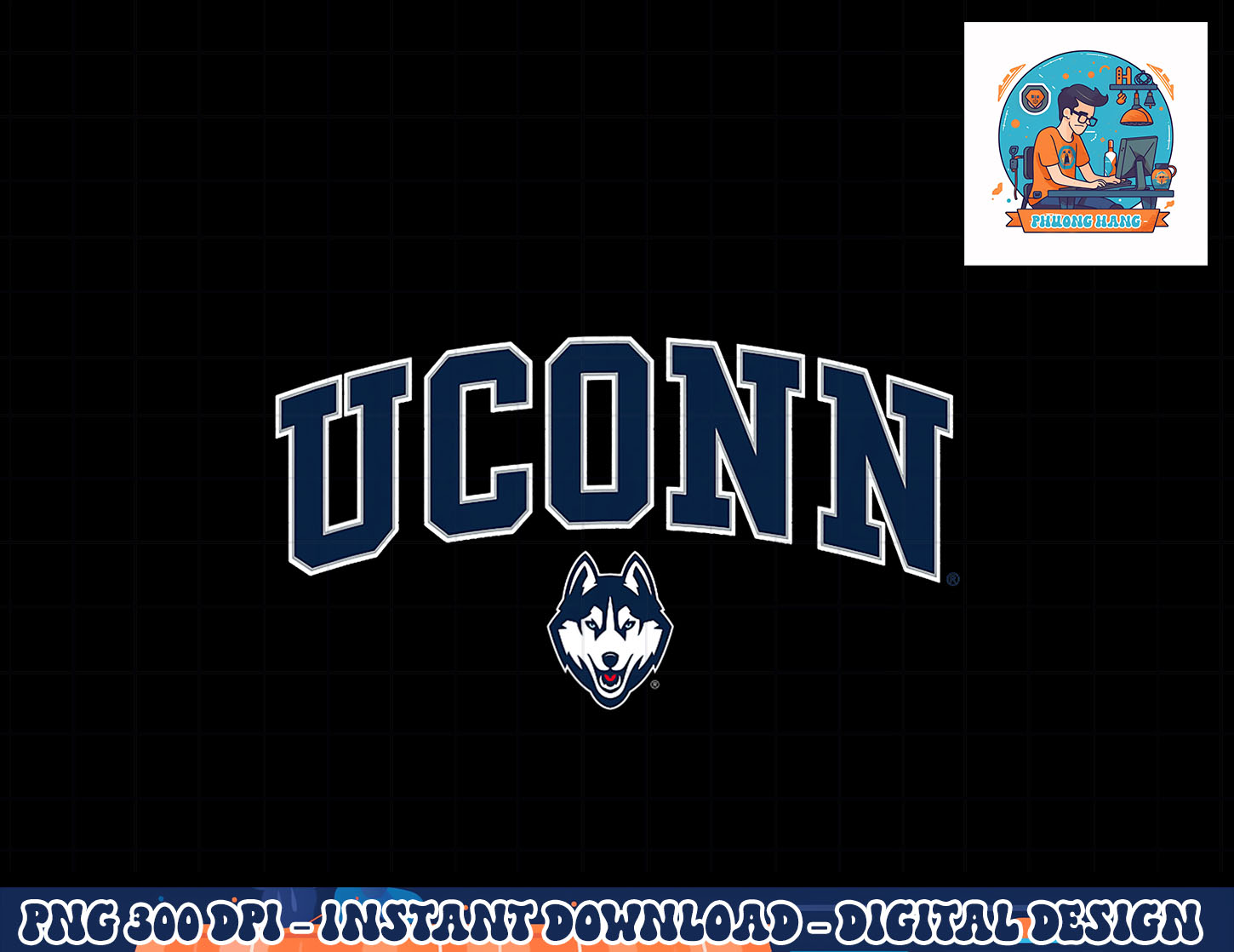 Connecticut Huskies Arch Over Dark Heather png, sublimation | Inspire ...