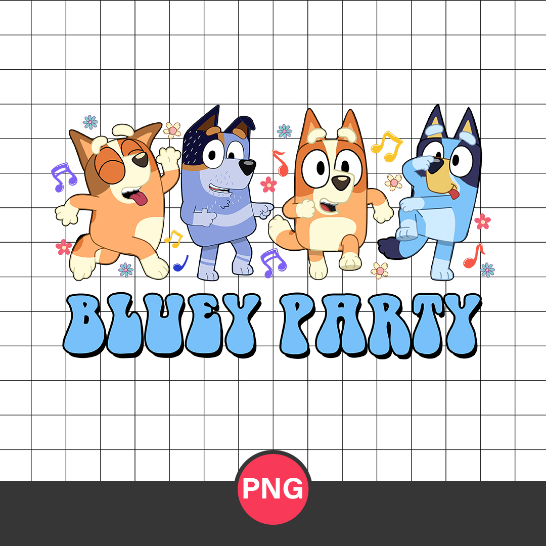 Bluey Party Png, Bluey Friends Png, Bluey Party clipart, Blu - Inspire ...