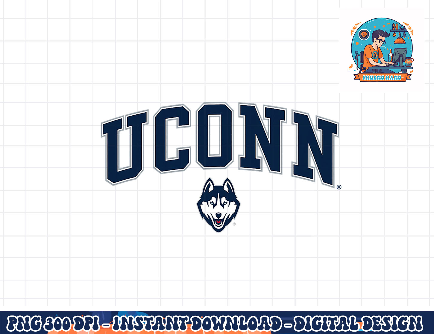 Connecticut Huskies Arch Over White Officially Licensed png | Inspire ...