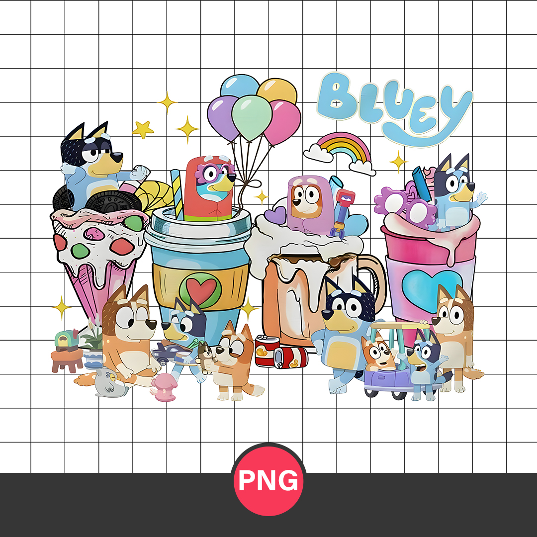 Bluey Coffee Png, Bluey Party Png, Bluey Family Png, Bluey P | Inspire ...