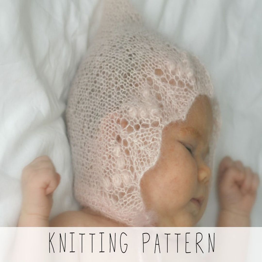 KNITTING PATTERN baby bonnet x Pixie hat knit pattern x Lace | Inspire Uplift
