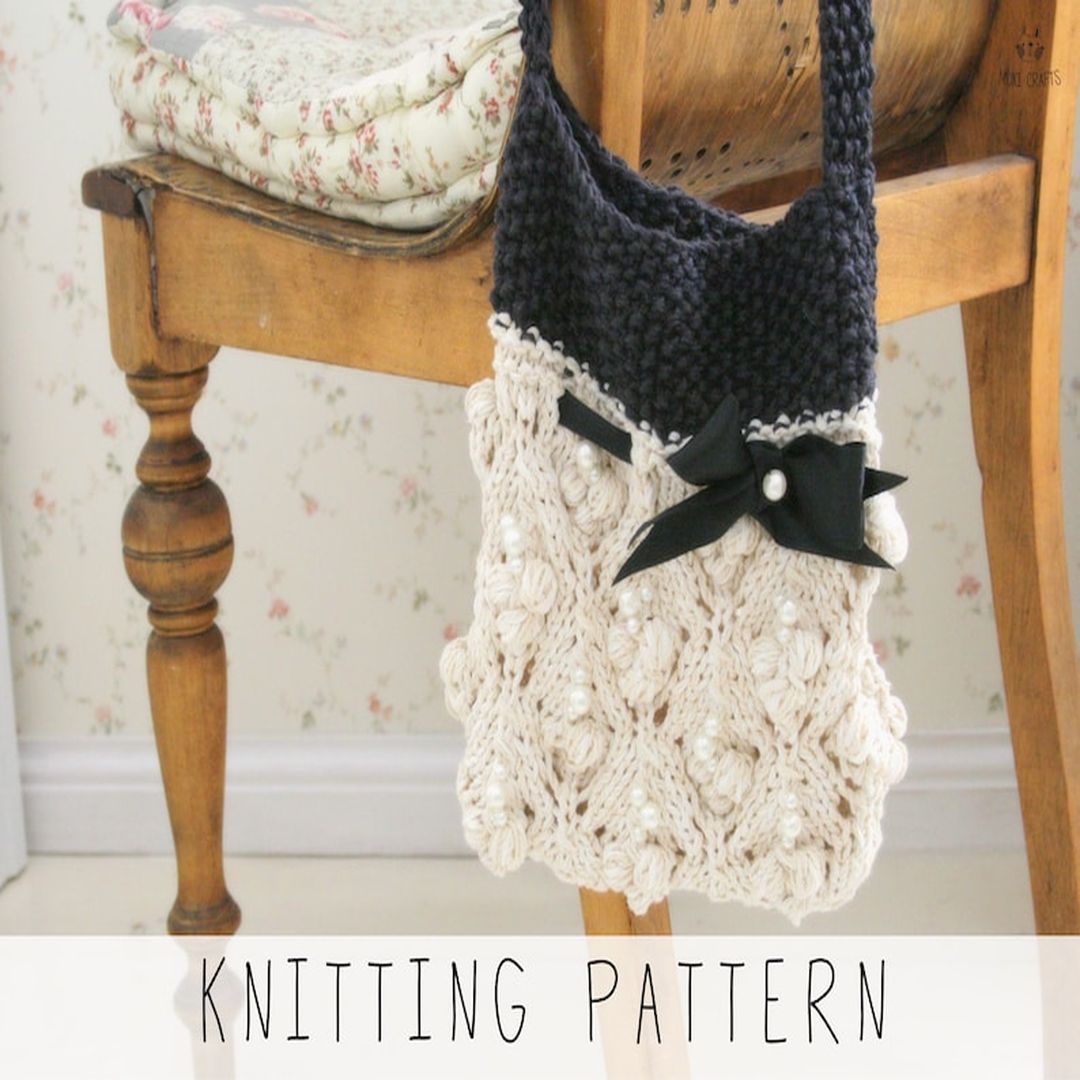 KNITTING PATTERN shoulder lace bag x Vintage shoulder bag kn | Inspire ...