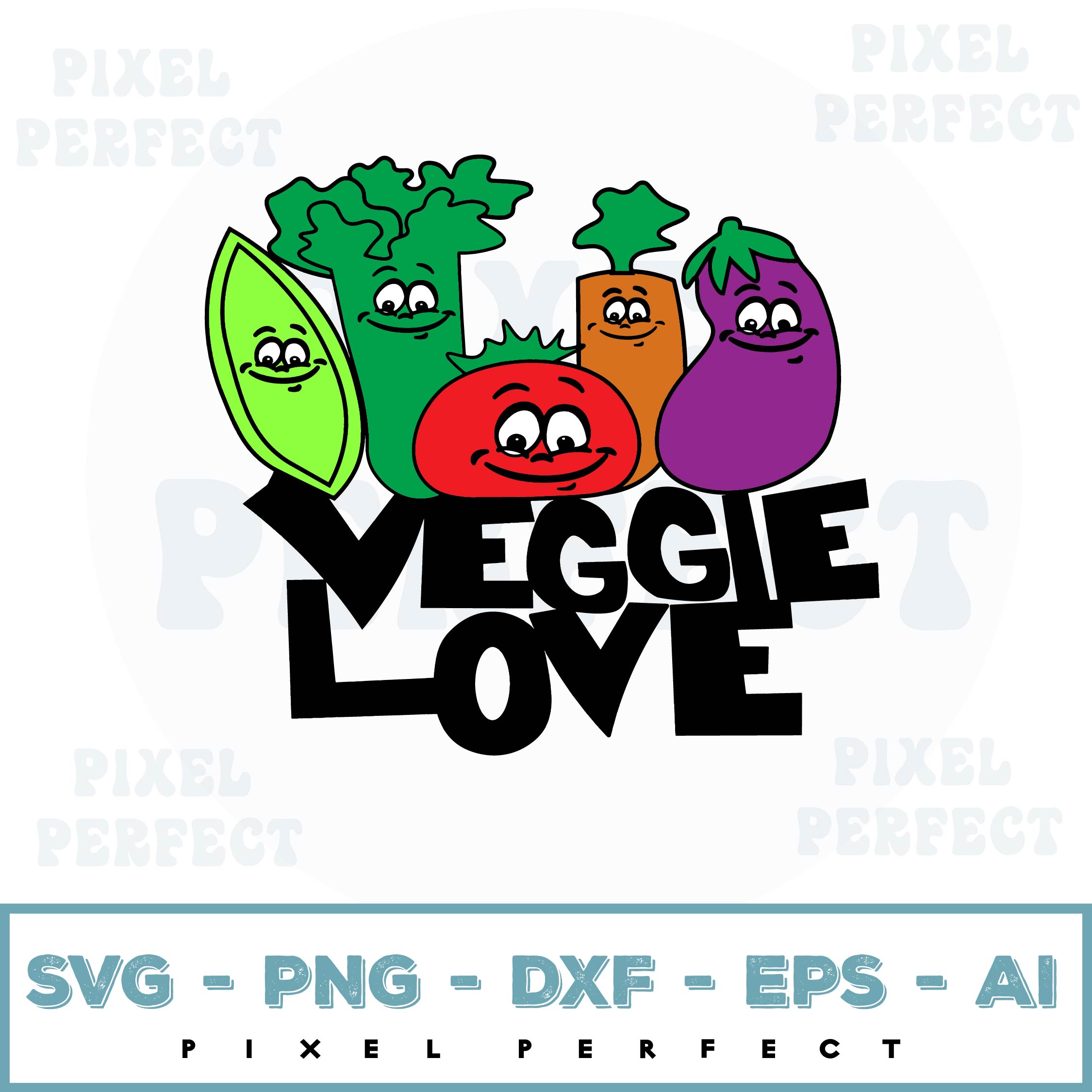 Veggie Love Svg, Healthy Lifestyle Svg, Vegetarian Svg | Inspire Uplift