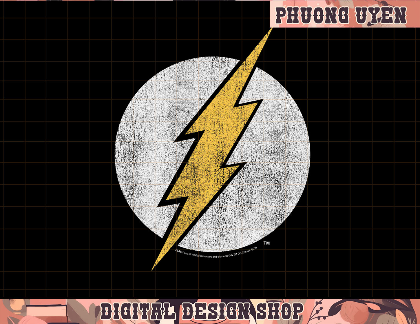 DC Comics The Flash Vintage Logo png, sublimate | Inspire Uplift