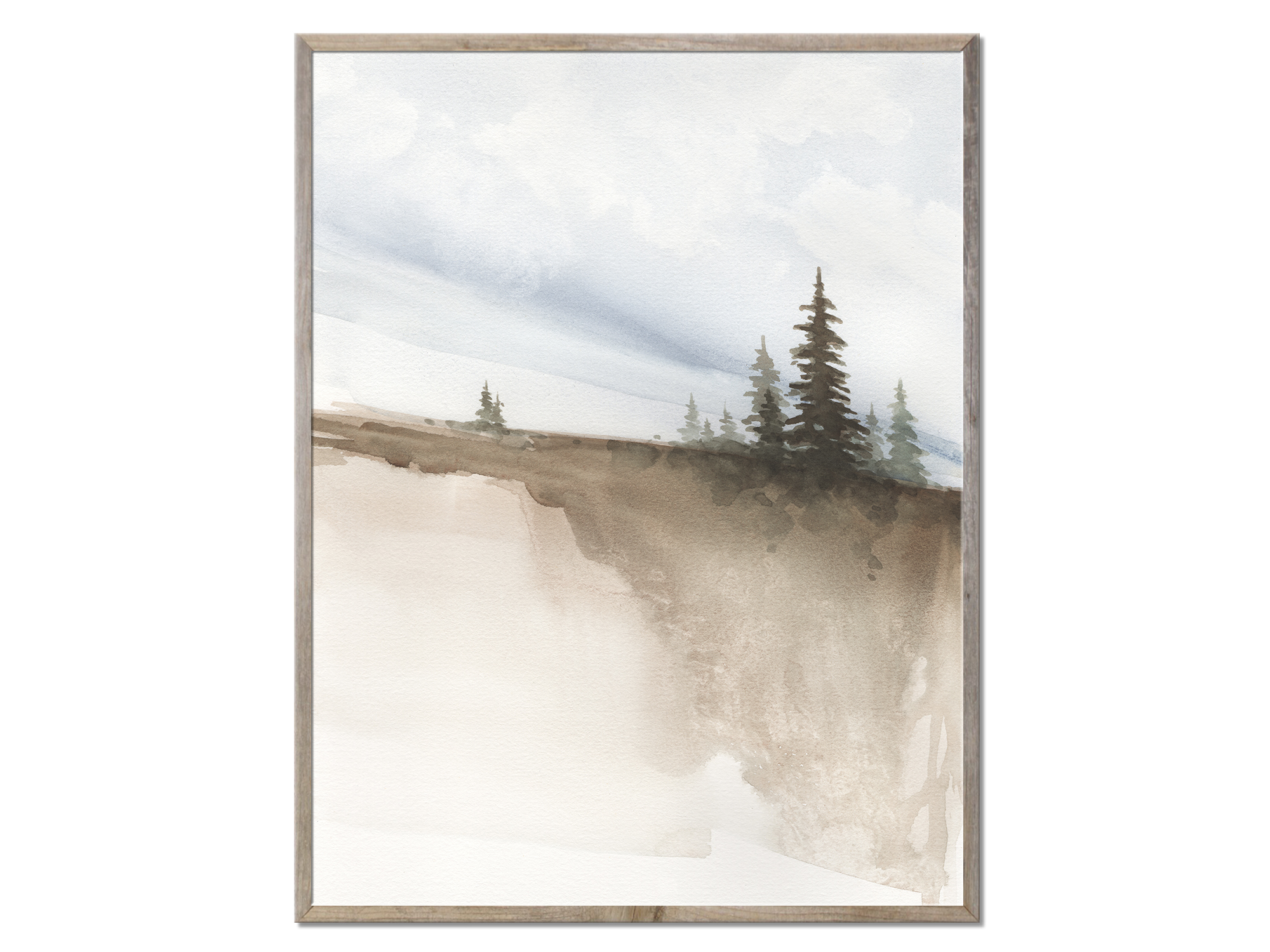 Pine Trees Abstract Watercolor Painting Evergreen Trees Art | Inspire ...