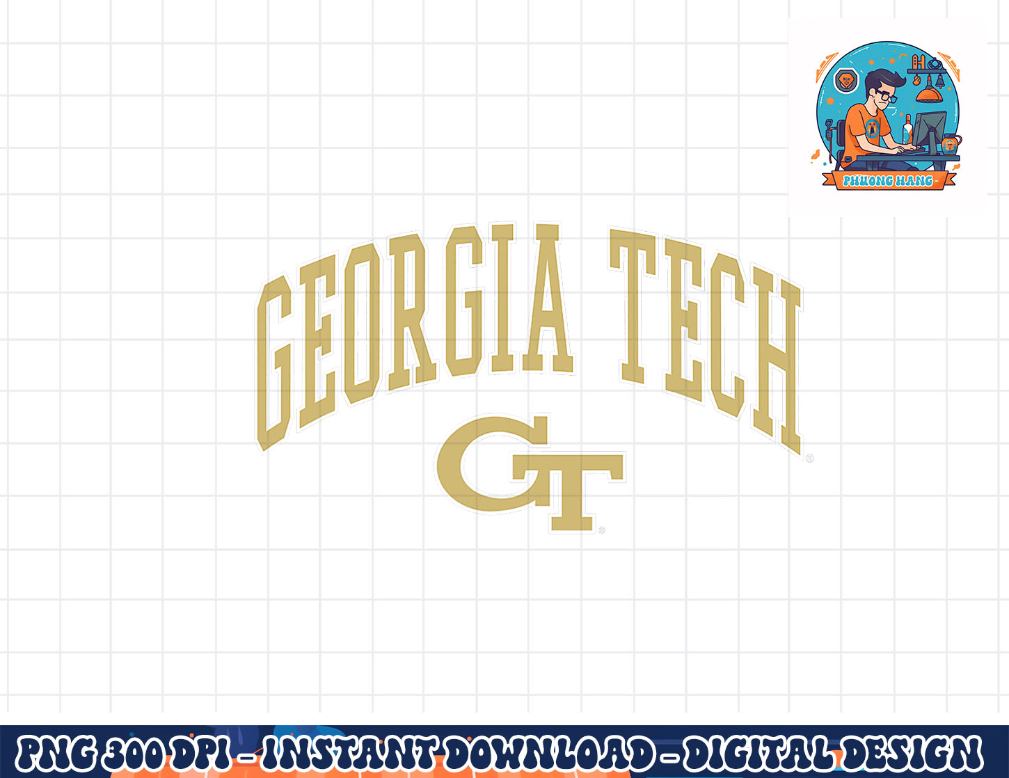 Georgia Tech Yellow Jackets Arched Navy Officially Licensed - Inspire ...