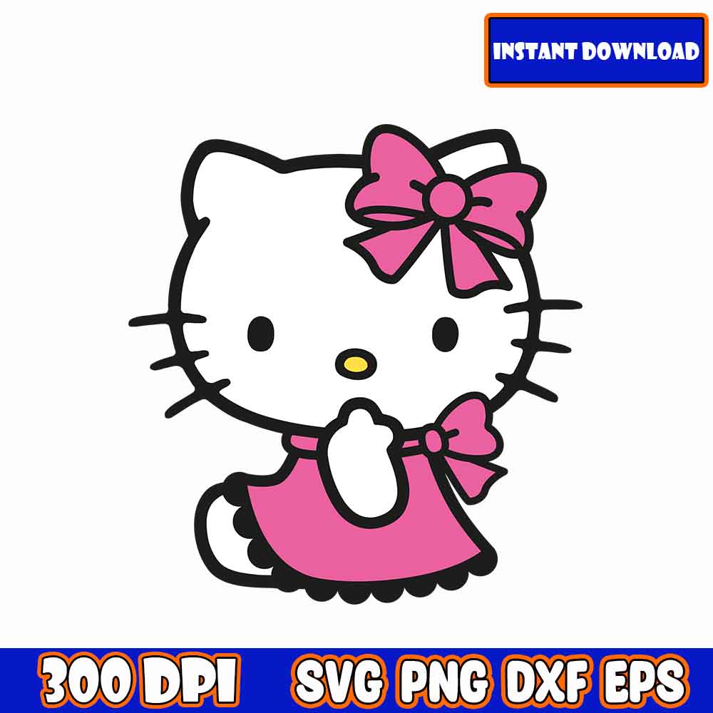 Kawaii Kitty SVG PNG, Kawaii Kitty svg, Kawaii Kitty Cut Fil | Inspire ...