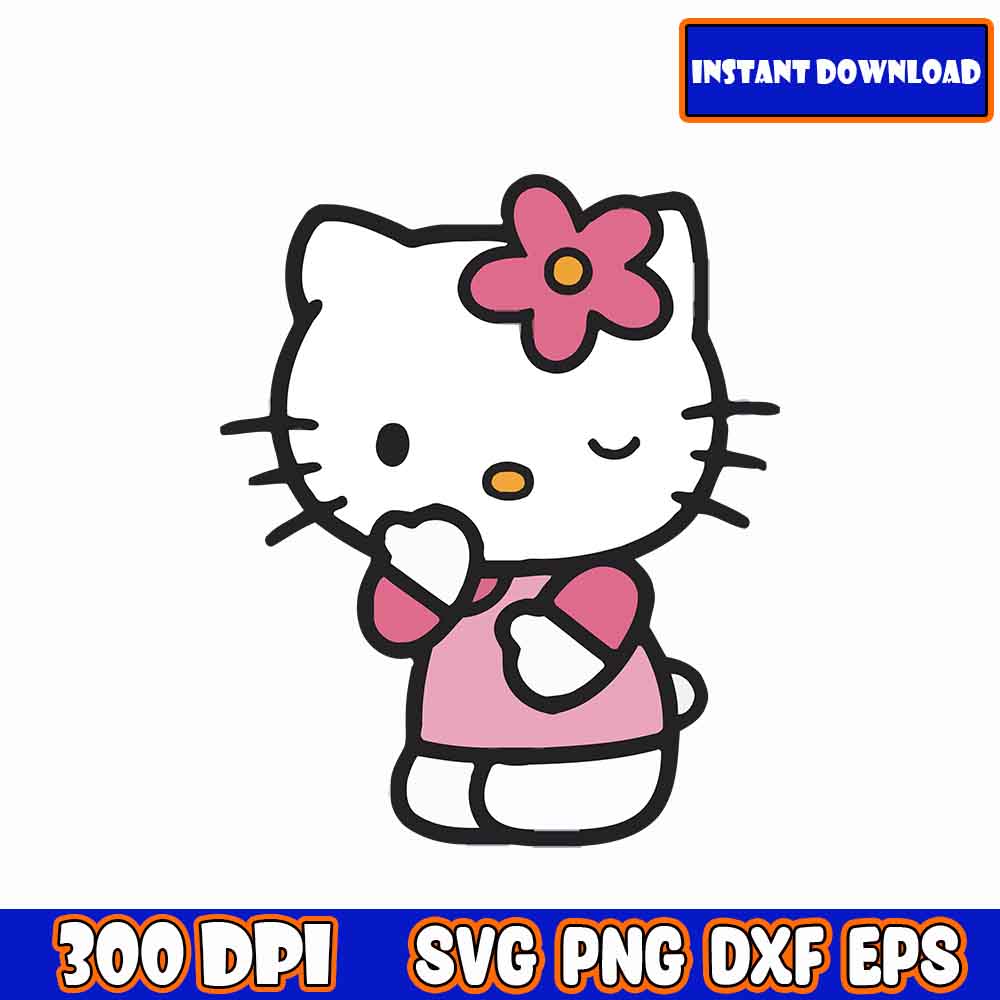 Hello-Kitty svg eps png, Hello-Kitty Bundle svg, for Cricut, | Inspire ...