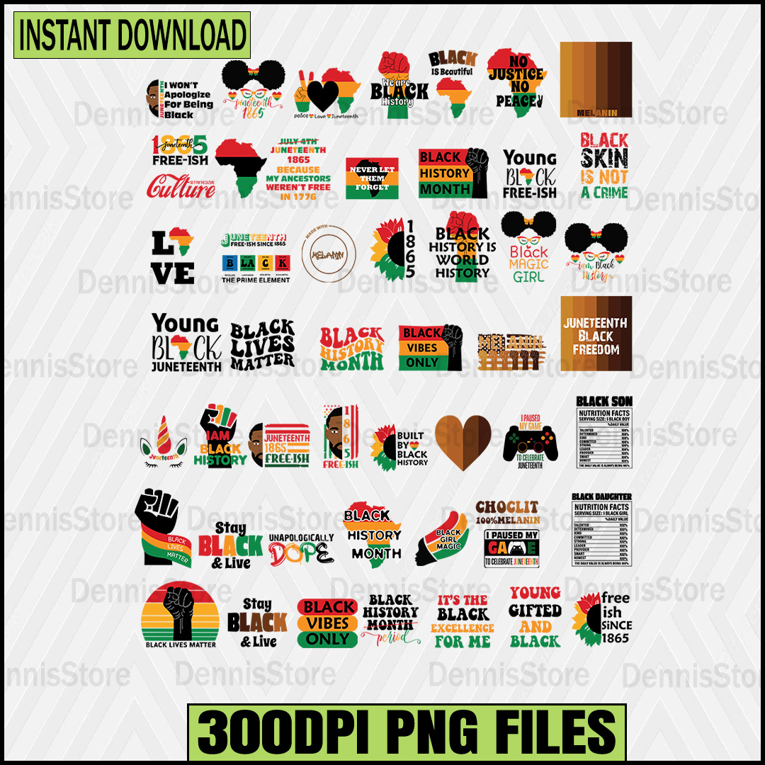 Black History Month Png Bundle,Juneteenth PNG, Juneteenth PN - Inspire ...