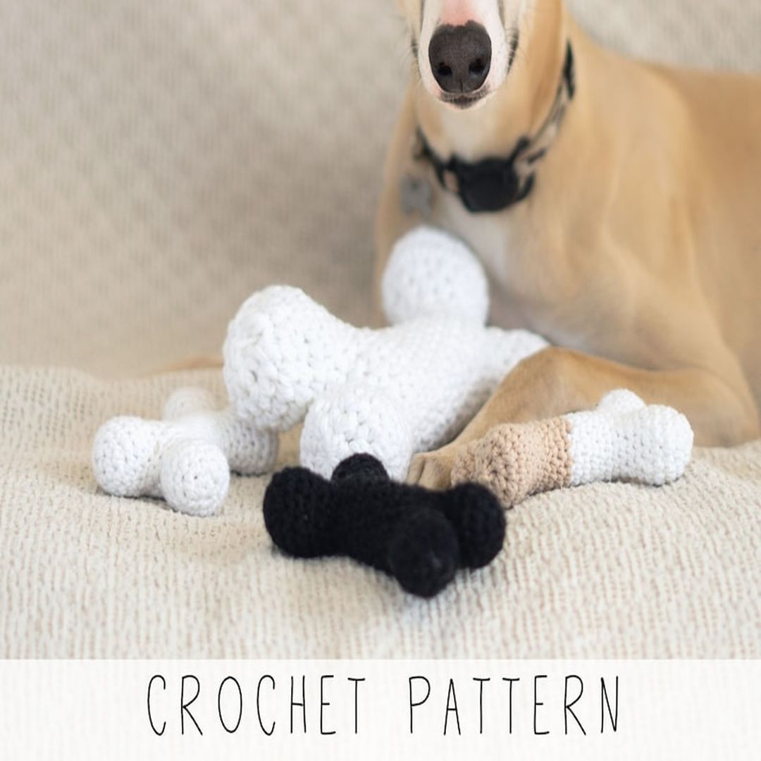 CROCHET Dog Bone Amigurumi PATTERN Bone Toy Dog Crochet Patt | Inspire ...