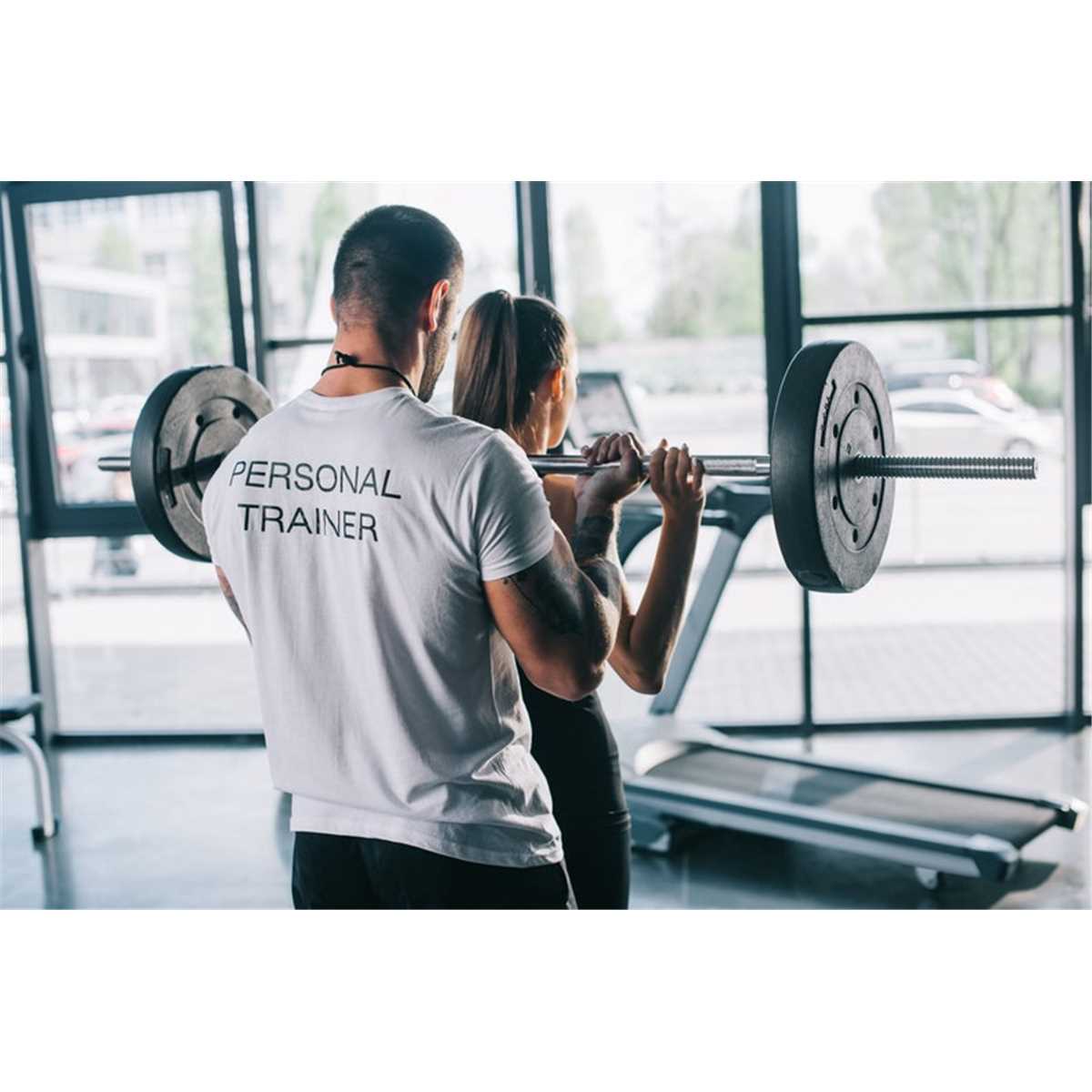 Personal Trainer Men's White Workout T-shirt V3, Gym T-shirt | Inspire Uplift