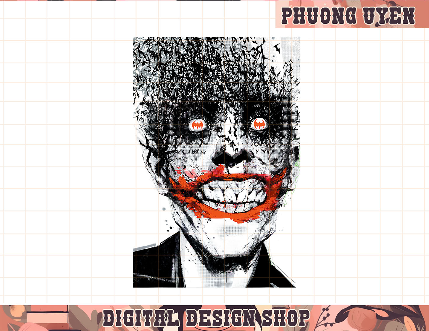 US DC Joker Comic Cover Bats Jock png, sublimate - Inspire Uplift