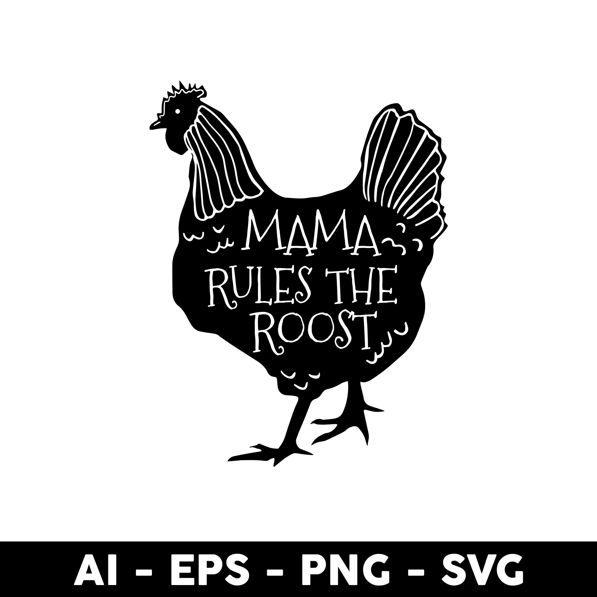 Chicken Mama Rules The Roost Svg, Chicken Mama Svg, Chicken - Inspire ...