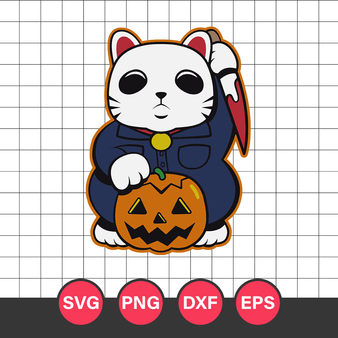 Michael Myers Cat Halloween Svg, Michael Myers Svg, Horror M - Inspire Uplift