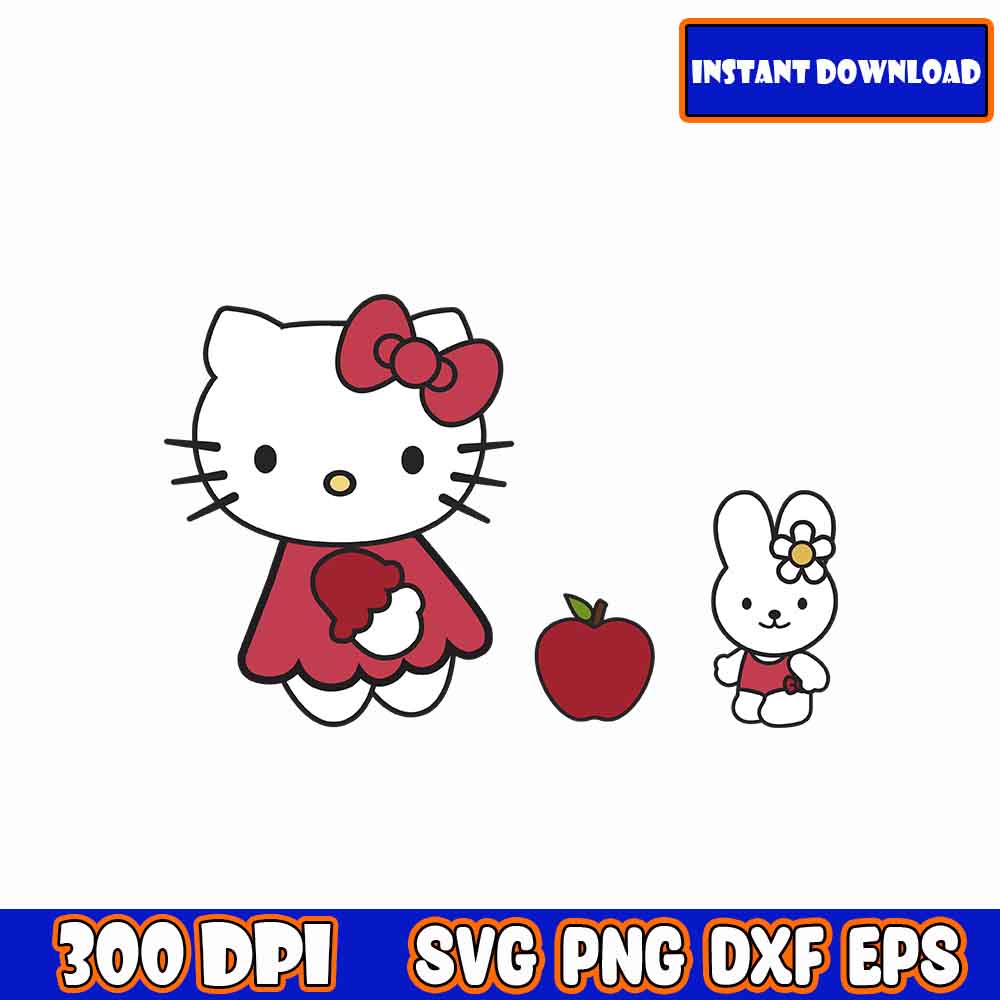 Hello-Kitty svg eps png, Hello-Kitty Bundle svg, for Cricut, | Inspire ...