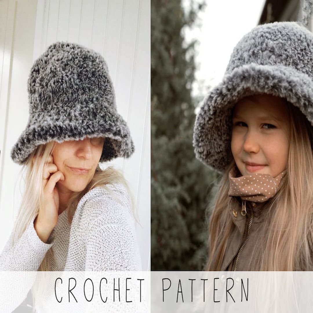 Bucket Hat CROCHET PATTERN Brimmed Hat Crochet Pattern Kids | Inspire Uplift