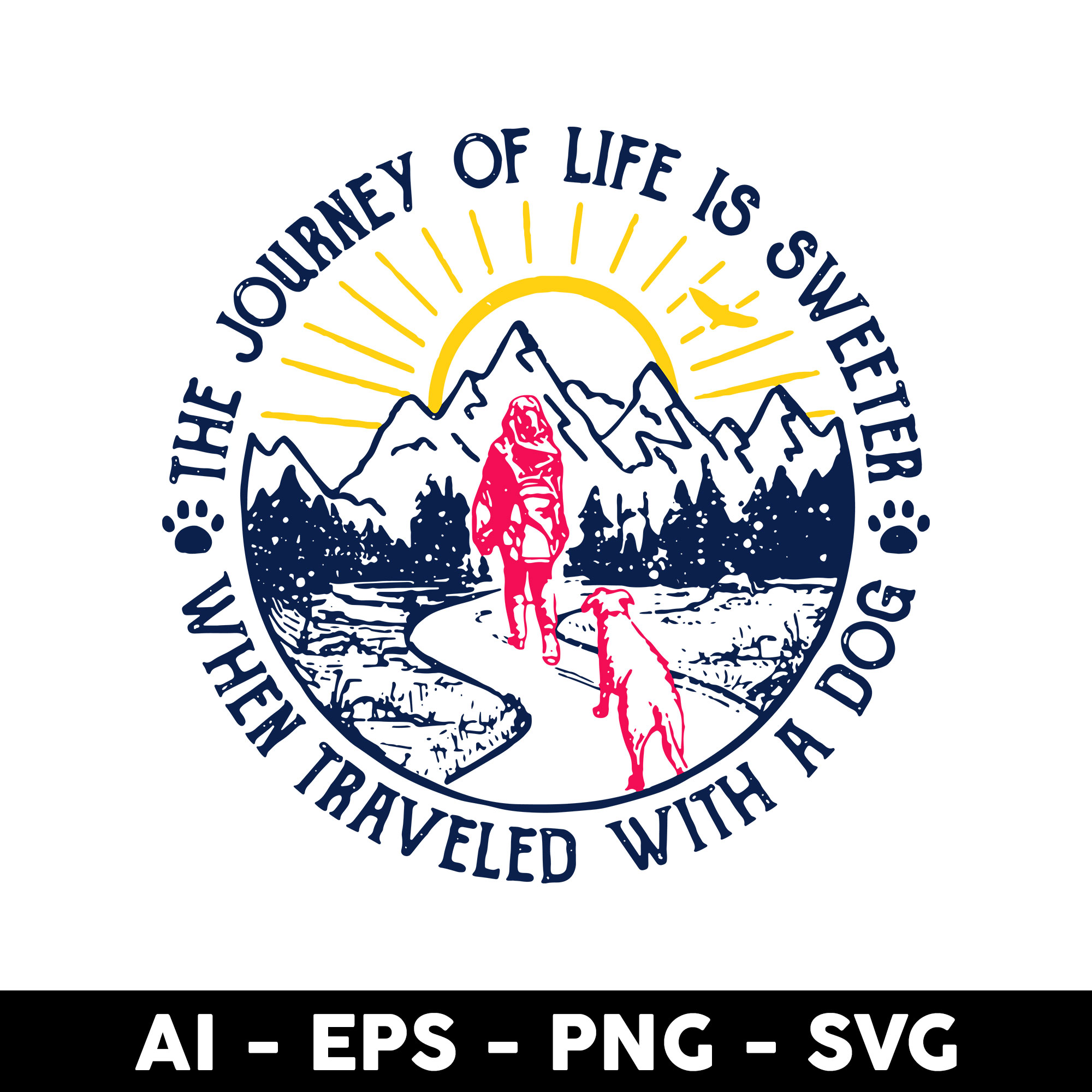 Hiking With Dog Svg, Dog Svg, Camping Svg, Hiking With Dogs | Inspire ...