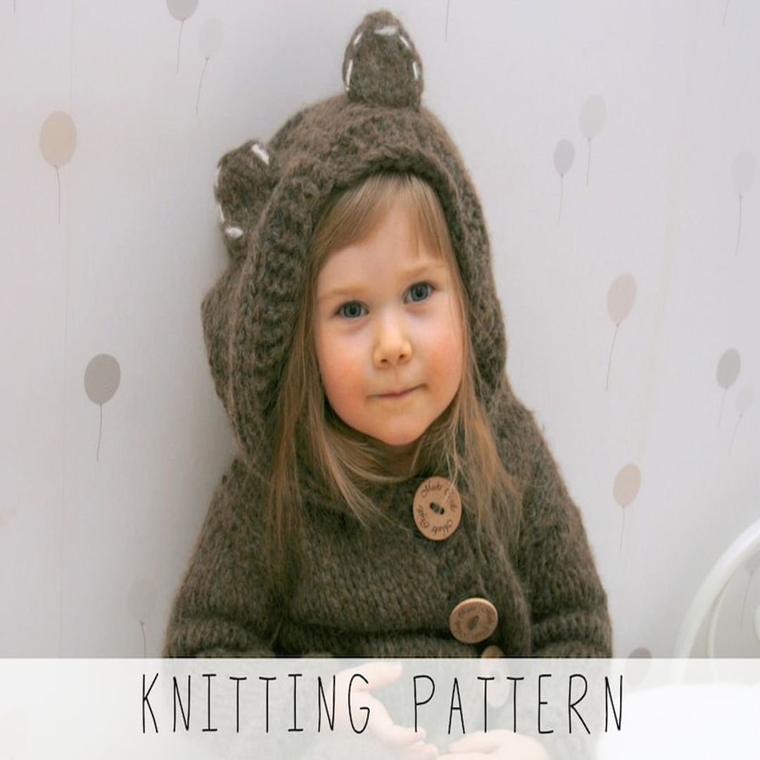 KNITTING PATTERN chunky hooded cardigan x Kids cardigan knit | Inspire ...