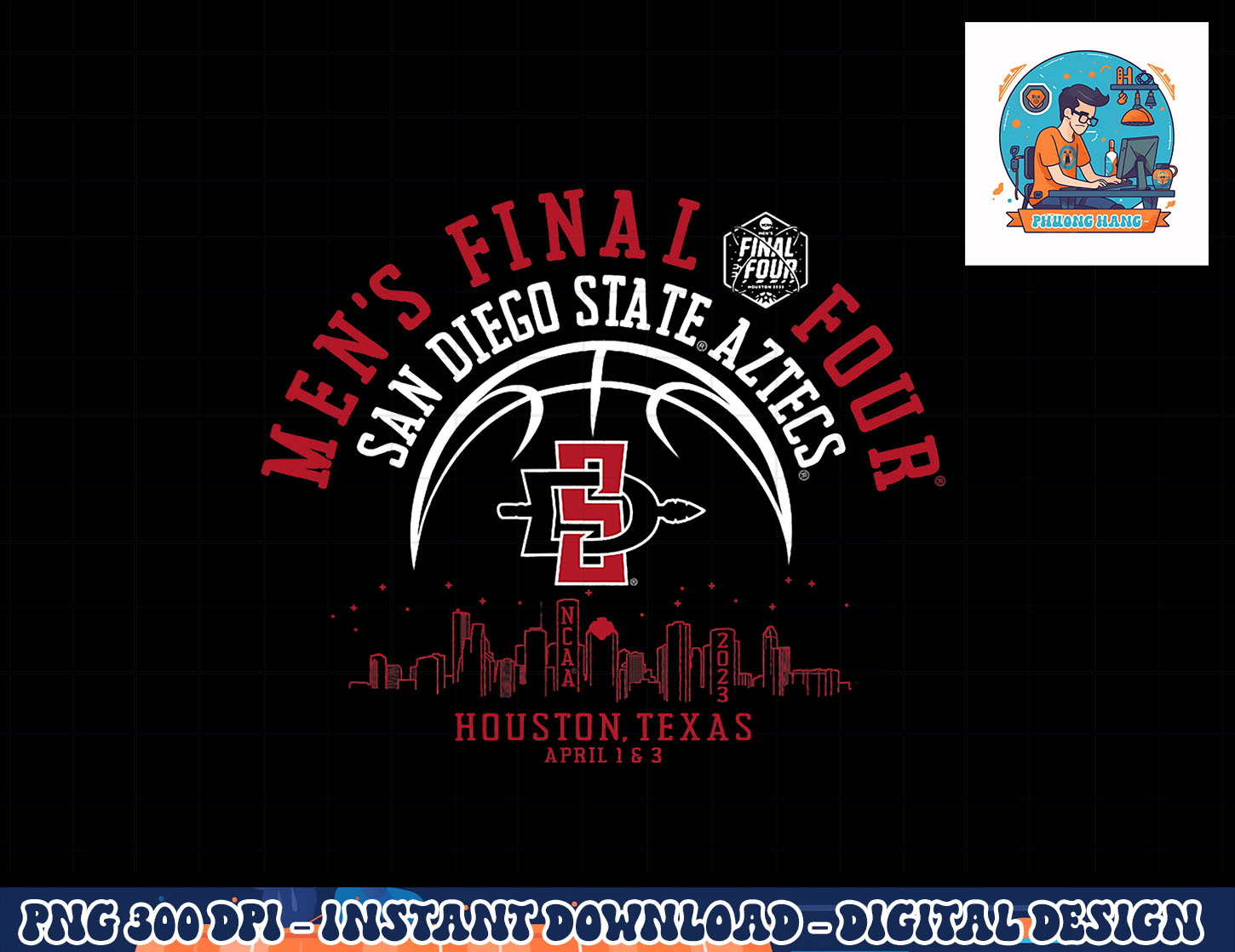San Diego State Aztecs Final Four 2023 Basketball Hoops png | Inspire ...