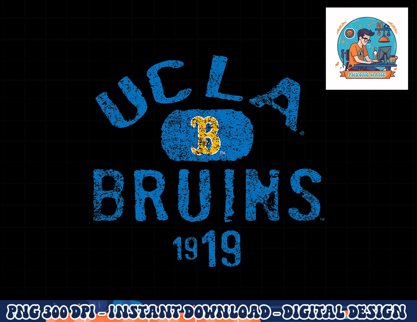 UCLA Bruins 1919 Vintage png, sublimation copy - Inspire Uplift