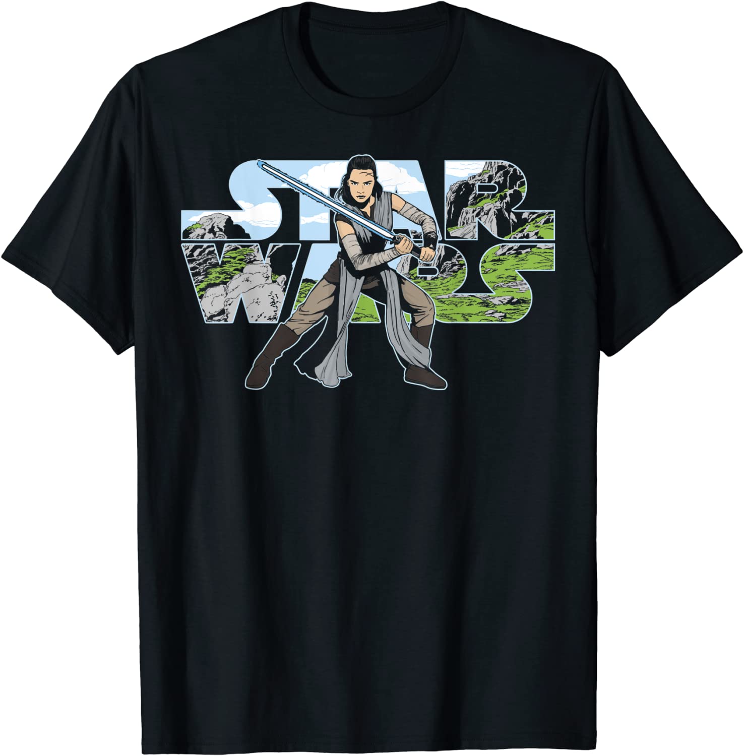 Star Wars Last Jedi Rey Classic Jedi Temple Logo T-Shirt | Inspire Uplift