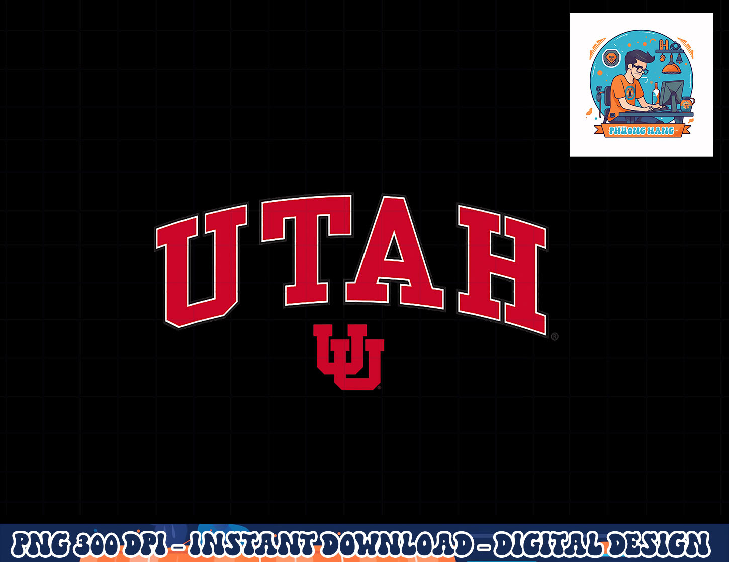 Black Utes Logo Utah Utes Portable Fire Pit Grill