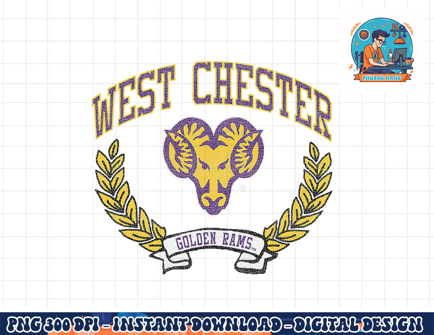 West Chester Golden Rams Victory Vintage Officially Licensed - Inspire ...