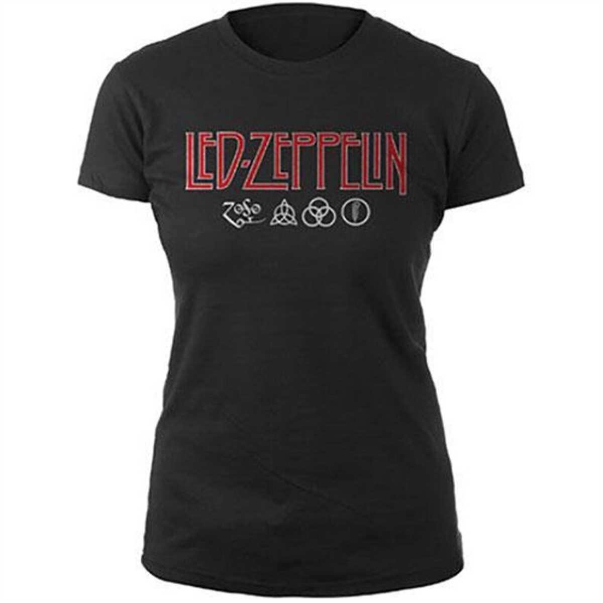 Led Zeppelin Ladies T-Shirt: Logo & Symbols | Inspire Uplift