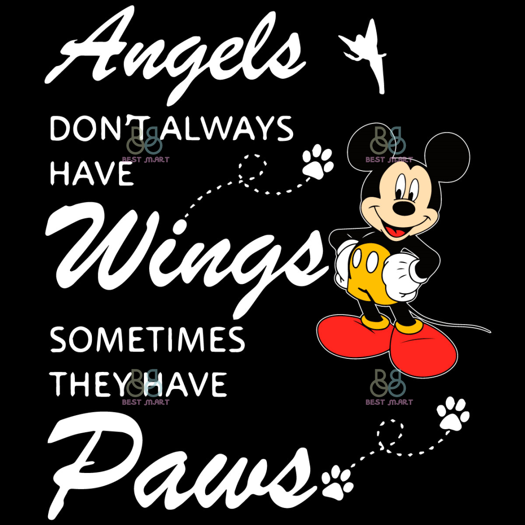 Angels Dont Always Have Wings Mickey Svg, Disney Svg, Mickey | Inspire ...