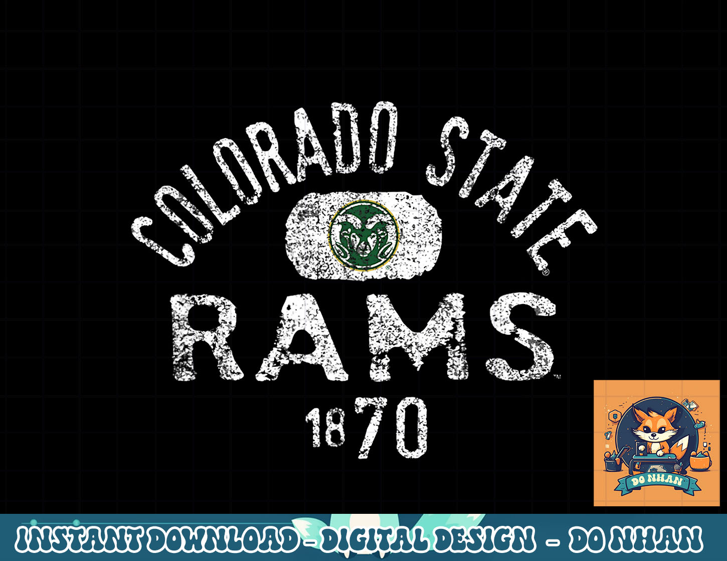 Colorado State Rams 1870 Vintage png, sublimation | Inspire Uplift