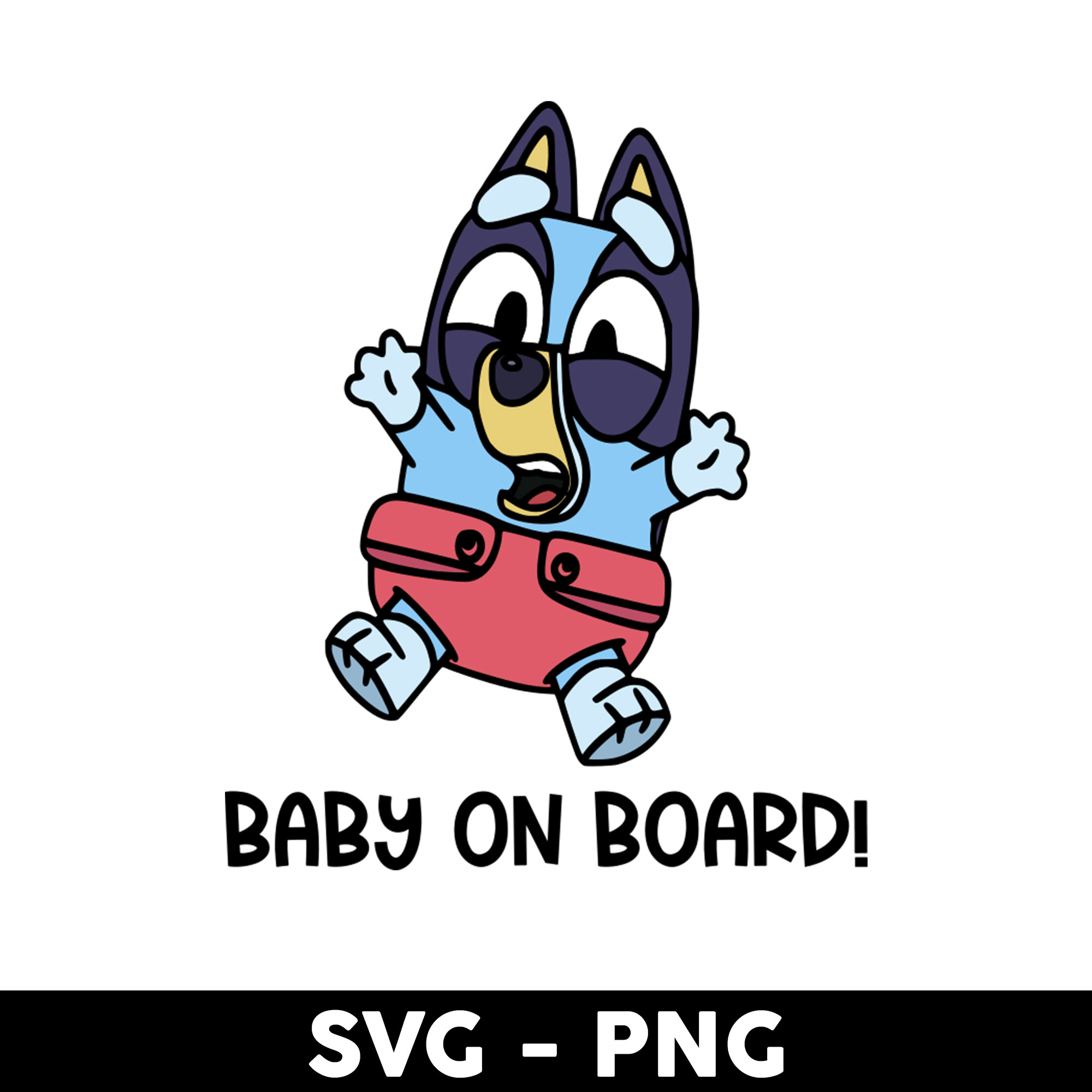 Baby On Board Svg, Baby Bluey In Color SVg, Baby Bluey Svg, | Inspire ...