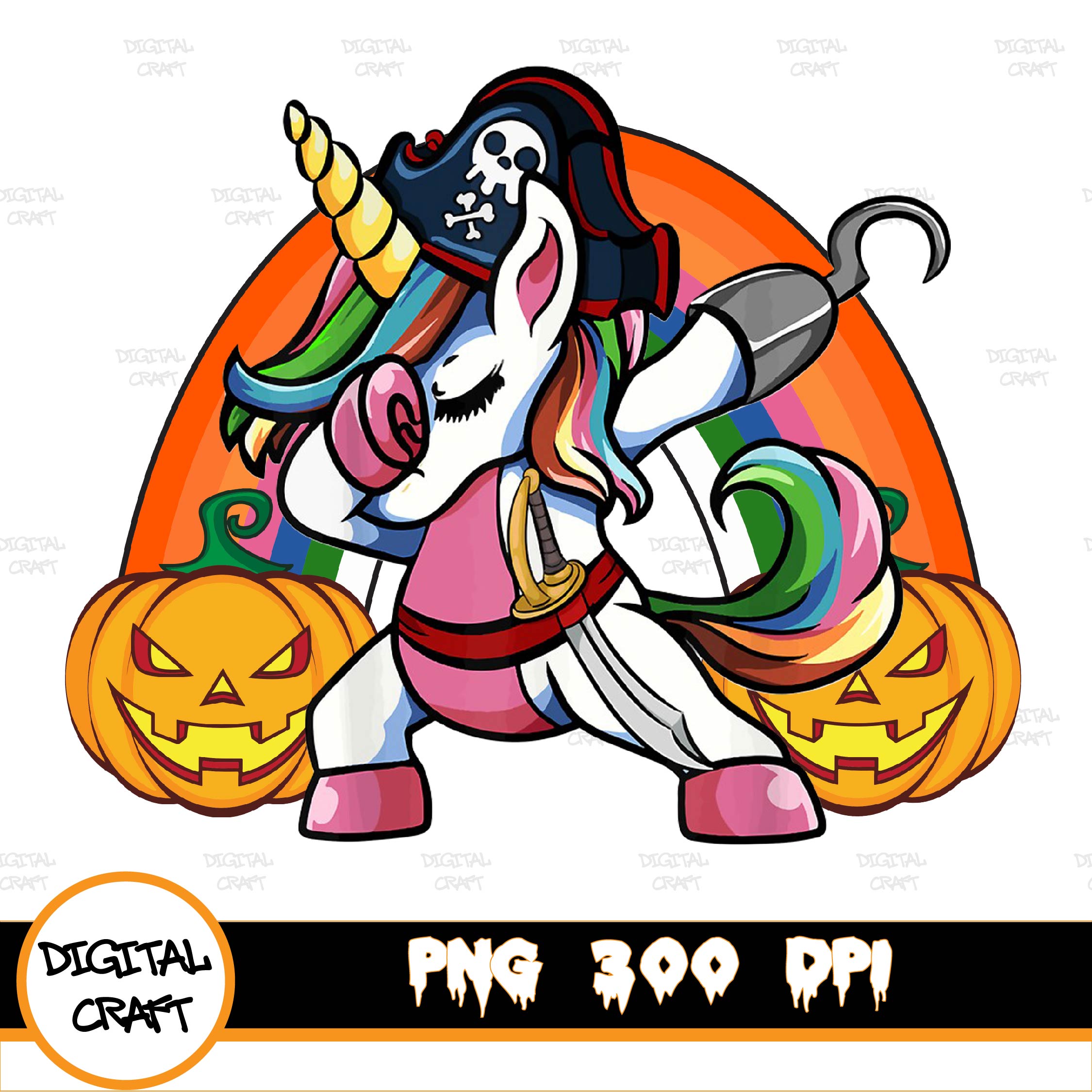 Halloween Unicorn PNG, Unicorn With Pumpkin Digital, Unicorn - Inspire ...