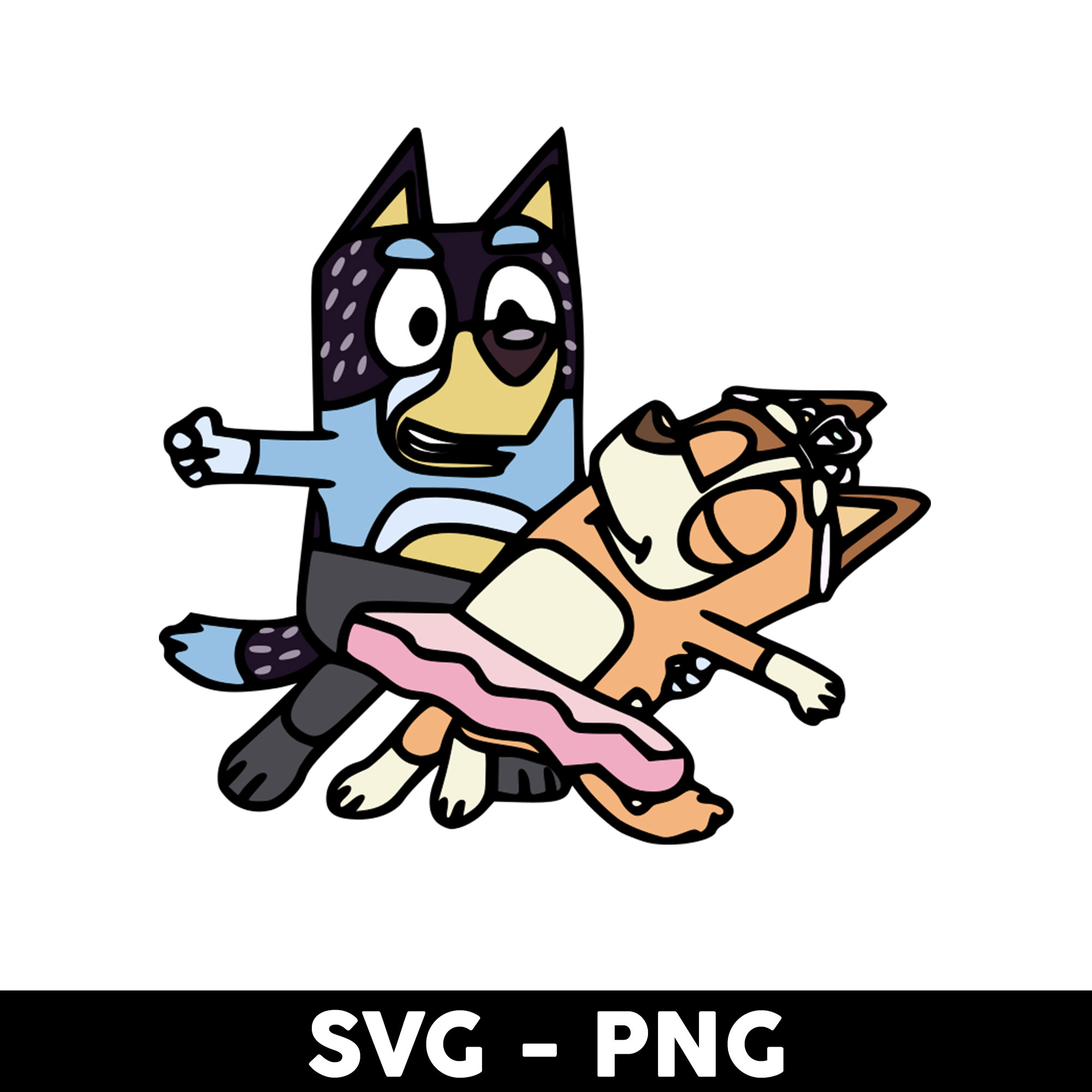 Mom And Dad Dance Svg, Bluey Svg, Bluey Dog Svg, Cartoon Svg - Inspire ...