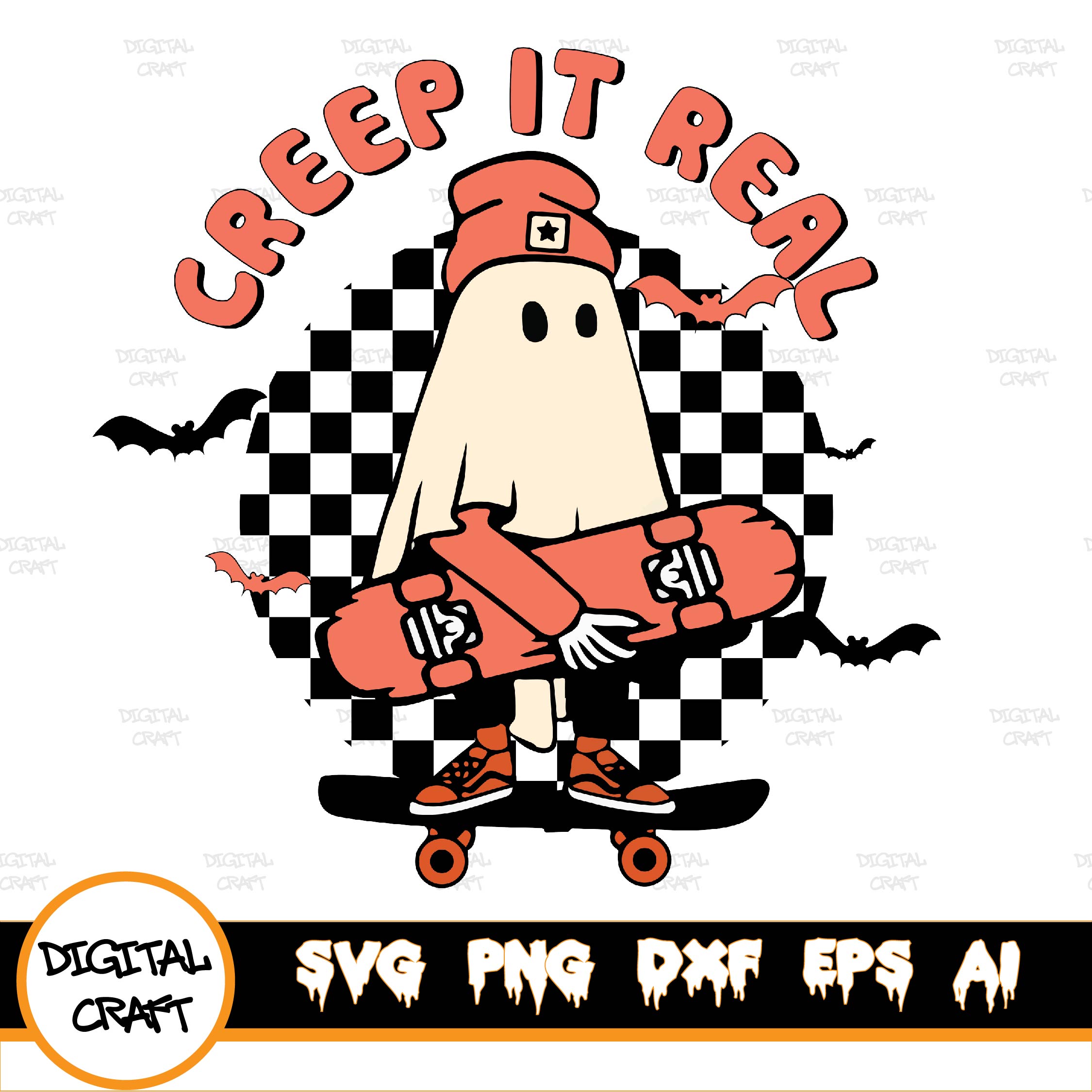 Creep It Real Svg, Png Creep It Real Ghost Halloween Svg, Su | Inspire ...