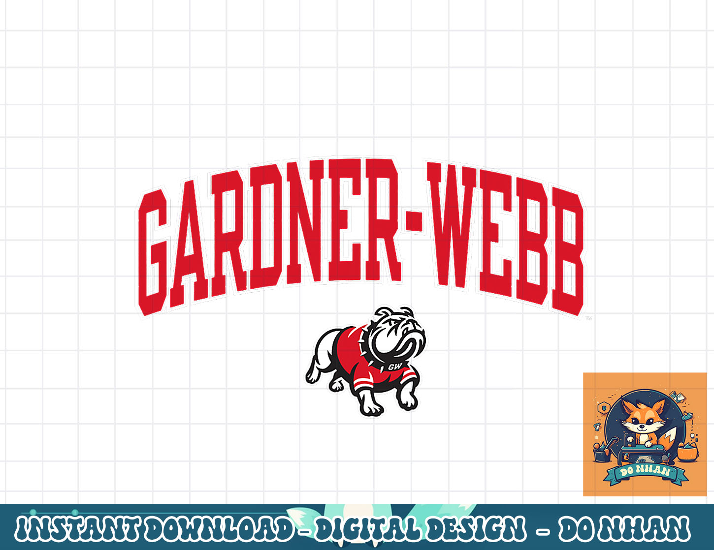 Gardner-Webb Runnin Bulldogs Arch Over Logo png, sublimati | Inspire Uplift